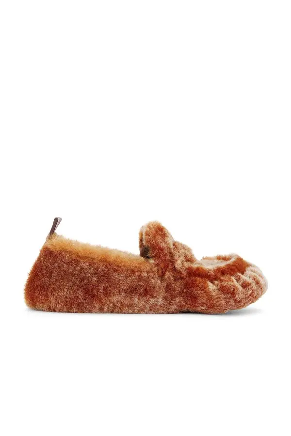 Acne Studios Shearling Loafer - Orange Multi
