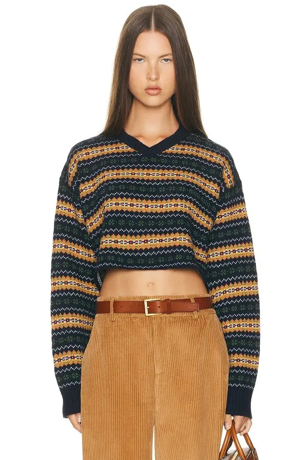 Miu Miu Wool Fairisle Sweater - Bleu