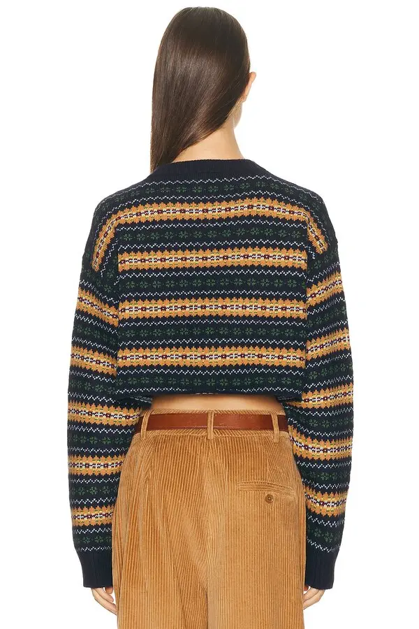 Miu Miu Wool Fairisle Sweater - Bleu