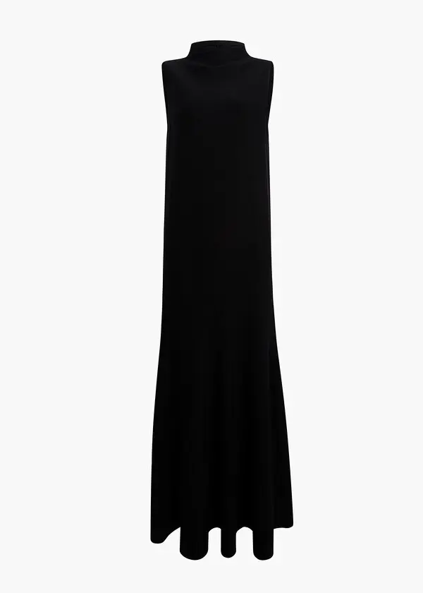 Khaite Margo Merino Wool Dress - Black