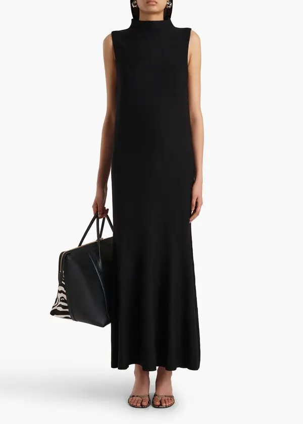 Khaite Margo Merino Wool Dress - Black