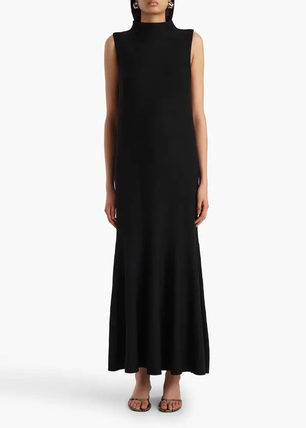 Khaite Margo Merino Wool Dress - Black