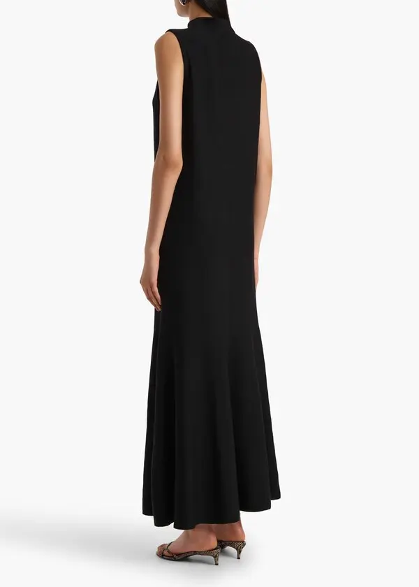 Khaite Margo Merino Wool Dress - Black