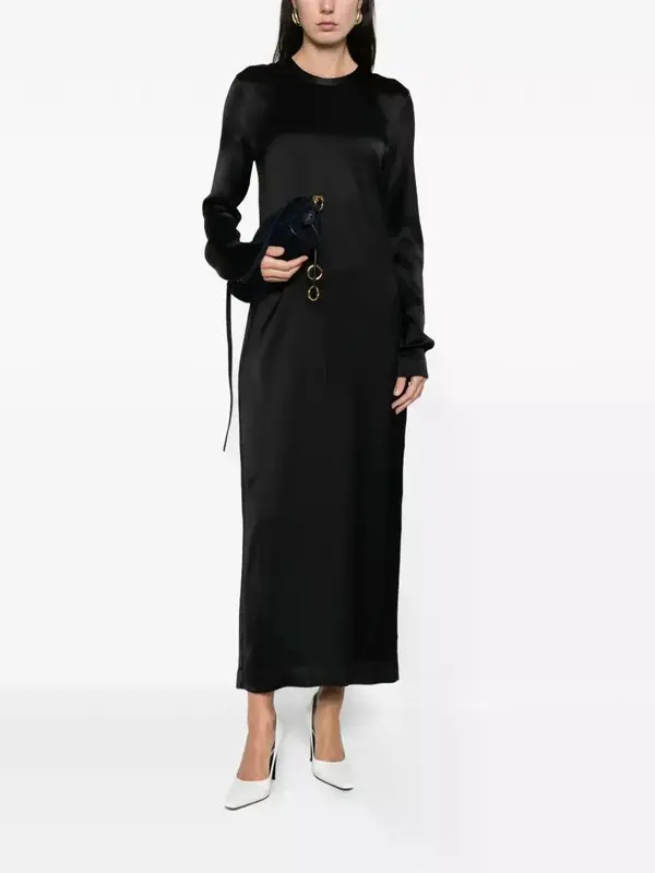 TOTEME Satin Maxi Dress - Black