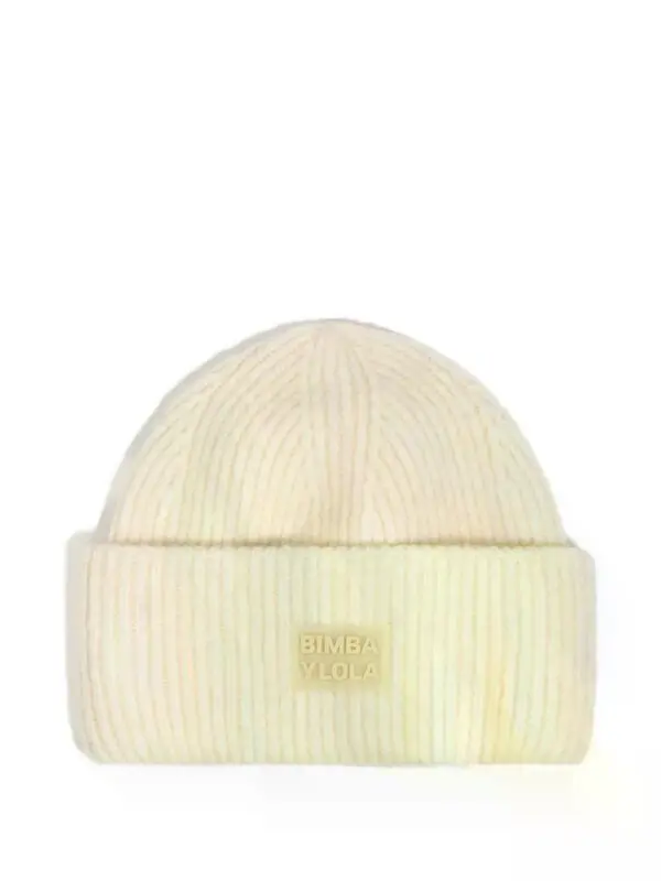 Bimba Y Lola Logo Patch Beanie - Neutrals