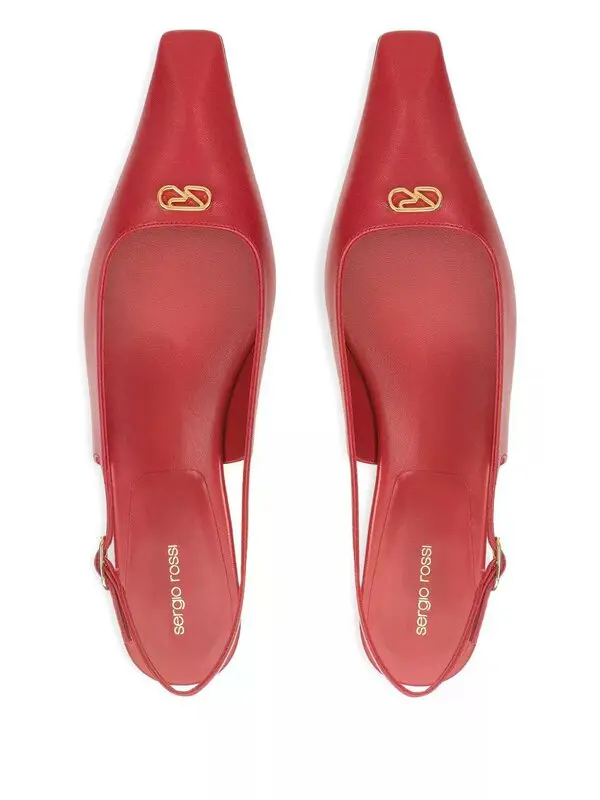 SERGIO ROSSI 25mm Surge Leather Slingback