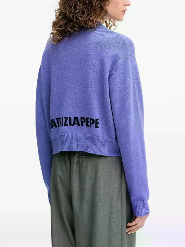 Patrizia Pepe Embroidered-logo Crew Neck Sweater