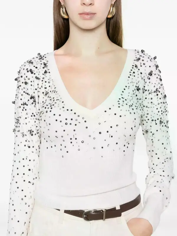 Max Mara Sequin V-neck Knitwear