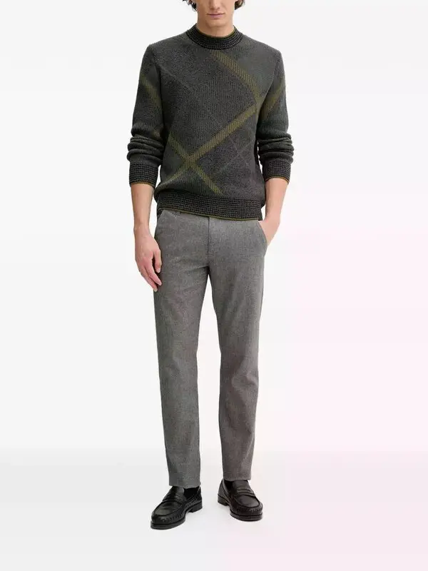 Marc O'polo Argyle Pattern Textured Knit Sweater