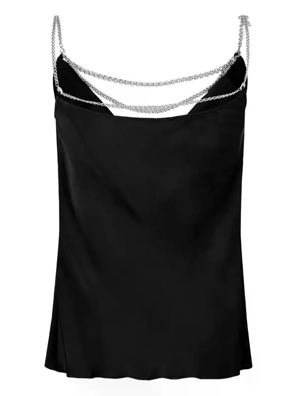 Rabanne Chain Strap Satin Top