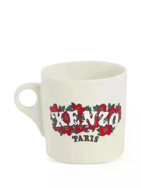 Kenzo Winter Holidays Floral-logo Mug - Neutrals