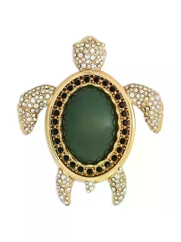 Dolce & Gabbana Turtle Embellished Brooch - Gold