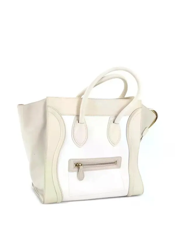 Celine Bicolor Luggage Mini Satchel - Neutrals