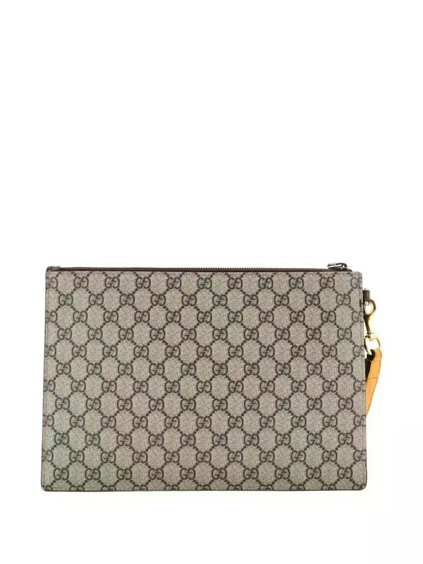 Gucci Neo Vintage Gg Coated Canvas Wristlet Pouch