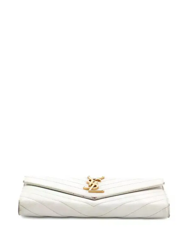 Saint Laurent Classic Monogram Flap Wallet Matelasse Chevron Leather Large Small Wallets