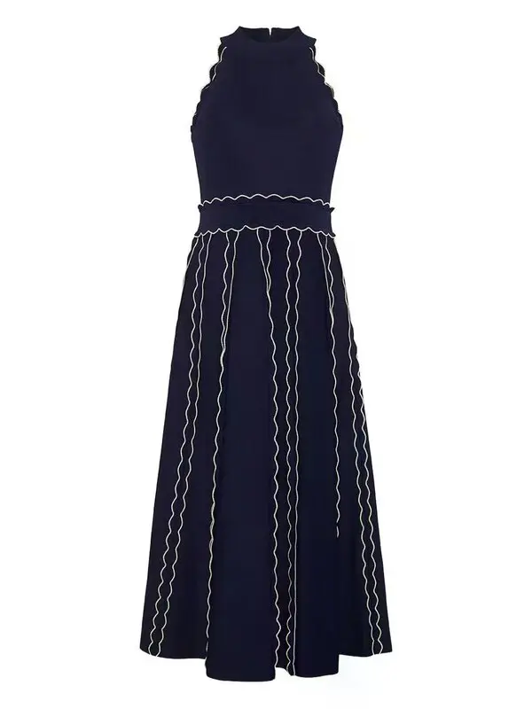 Cara Cara Rosendale Scalloped Knitted Midi Dress