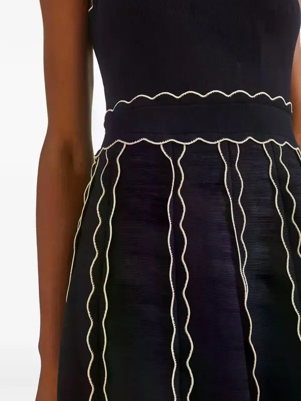Cara Cara Rosendale Scalloped Knitted Midi Dress