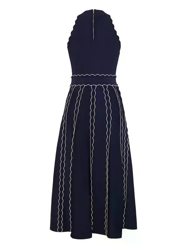 Cara Cara Rosendale Scalloped Knitted Midi Dress