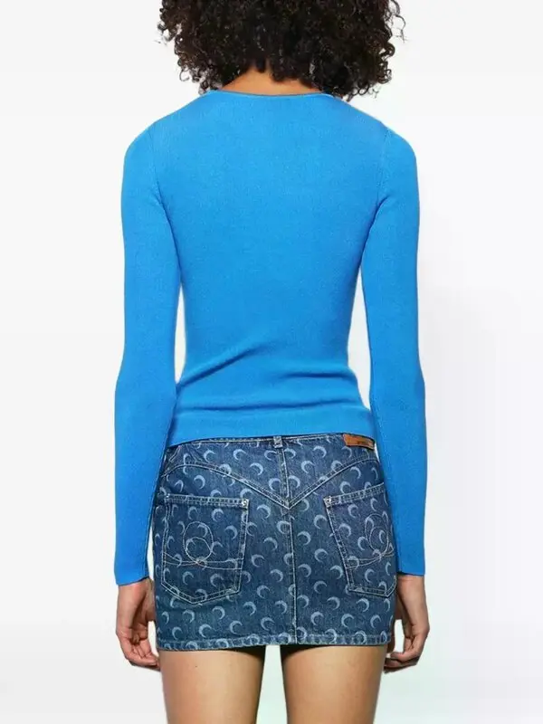 MARINE SERRE Fine-ribbed Sweater