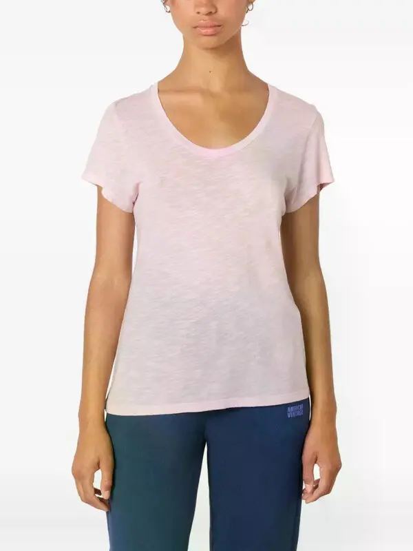 American Vintage Short-sleeve Scoop-neck T-shirt - Pink