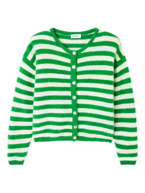 American Vintage Vitow Striped Cardigan - Green