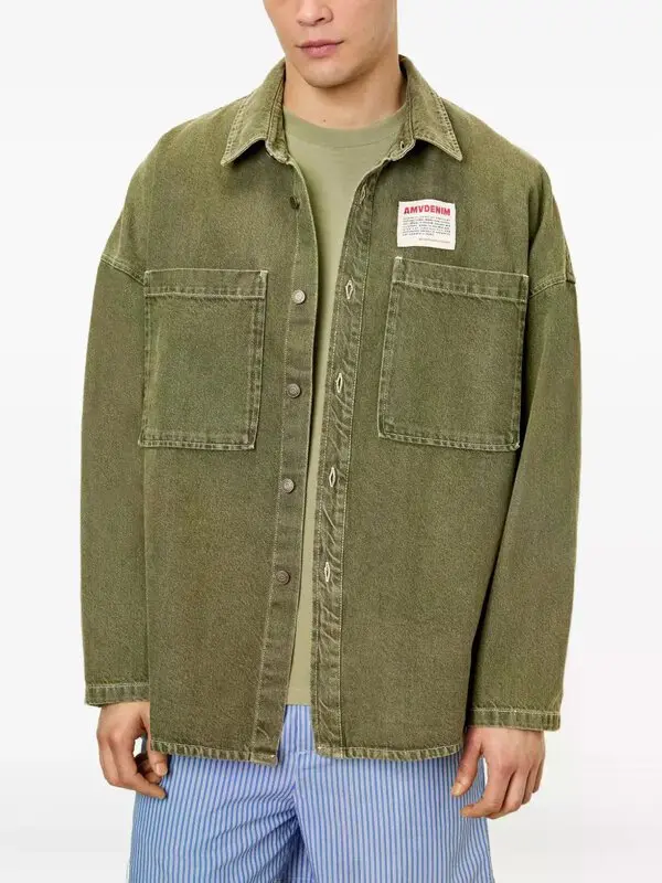 American Vintage Uzatown Patch-pocket Denim Shirt