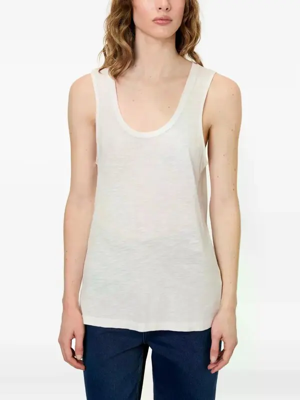 American Vintage Jacksonville Scoop Neck Vest - White