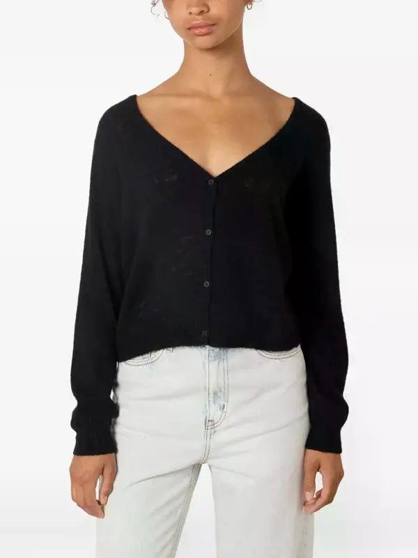 American Vintage V-neck Cardigan - Black
