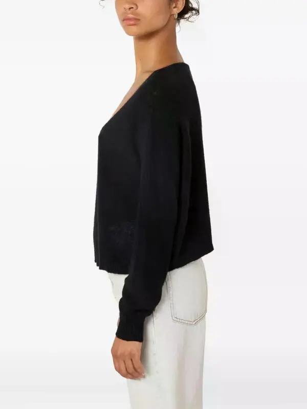 American Vintage V-neck Cardigan - Black