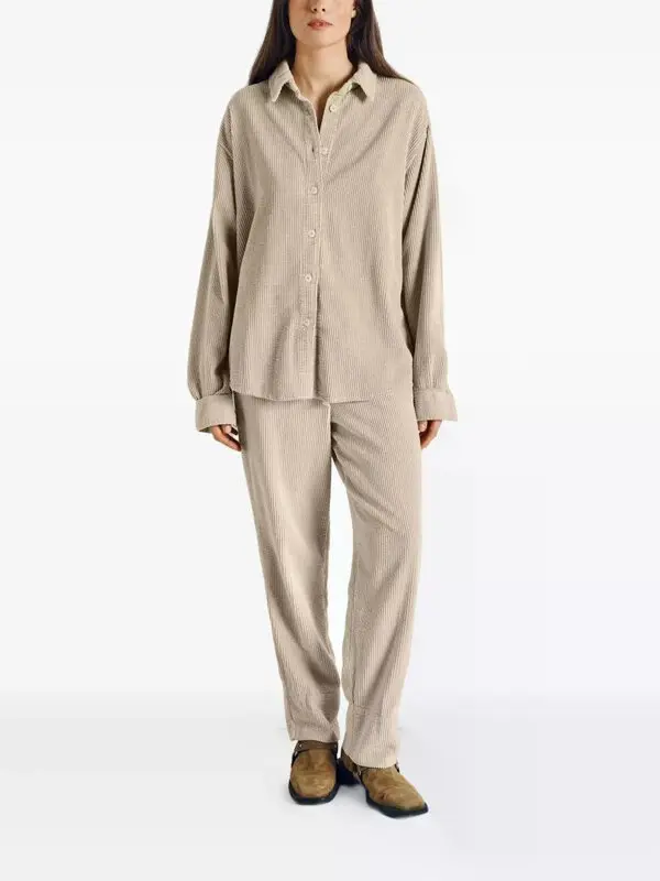 American Vintage Elasticated Corduroy Trousers - Neutrals