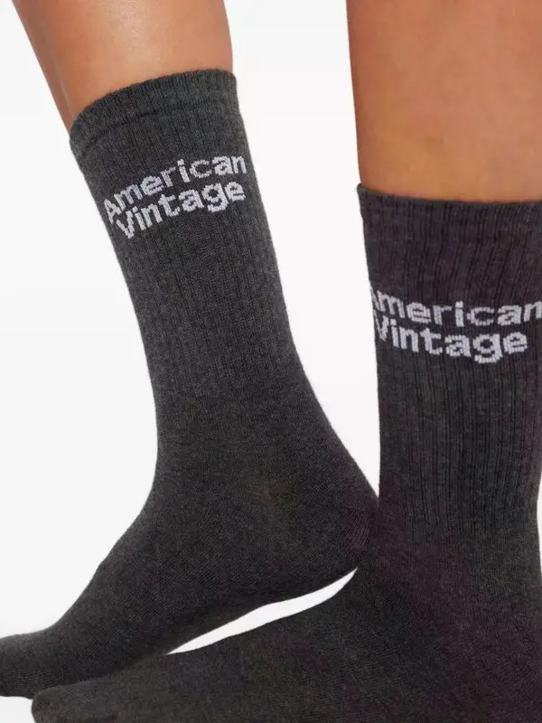 American Vintage Clypsun Intarsia Socks - Grey