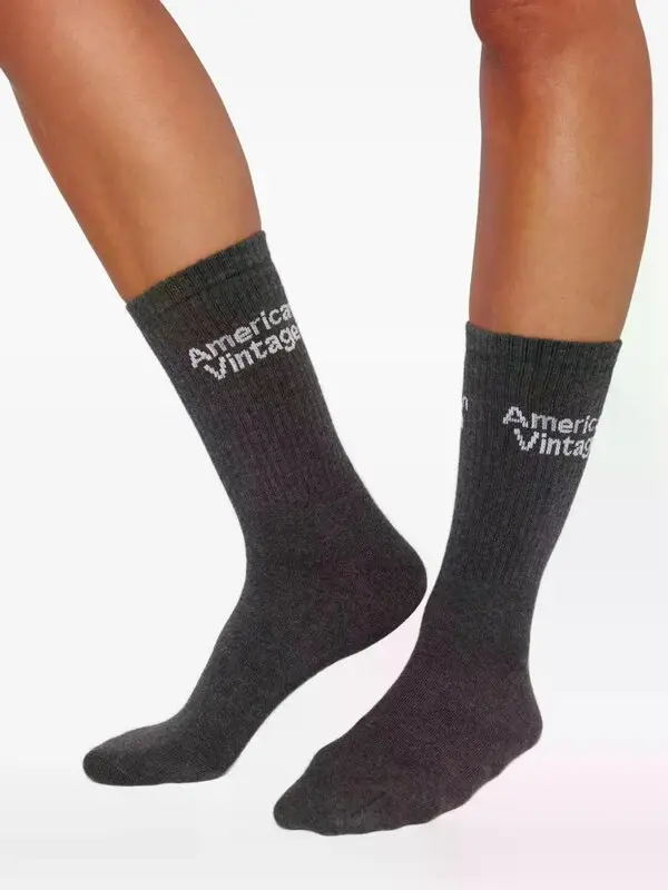 American Vintage Clypsun Intarsia Socks - Grey