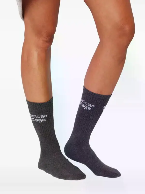 American Vintage Clypsun Intarsia Socks - Grey