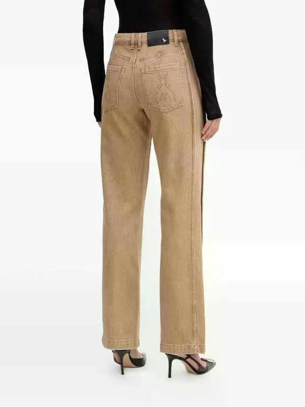 Patrizia Pepe Logo-appliqué Straight Leg Jeans