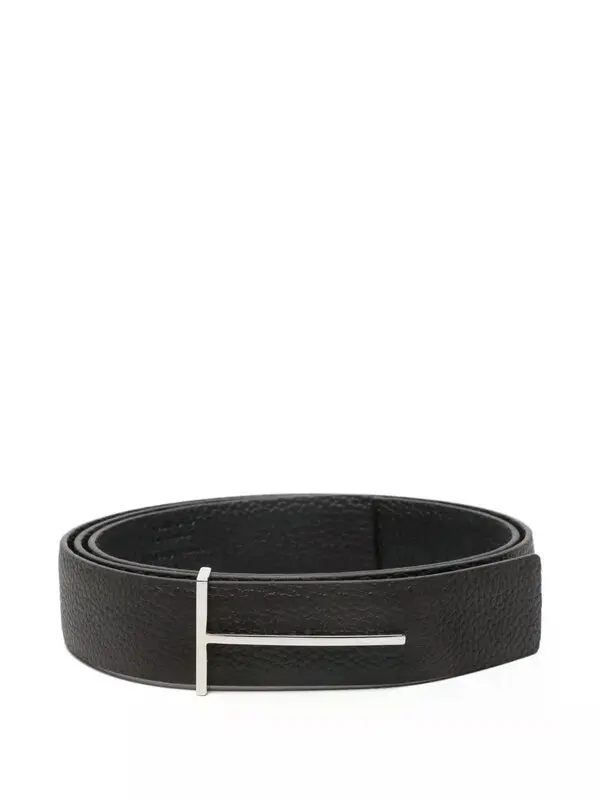 TOM FORD T-bar Leather Belt - Brown