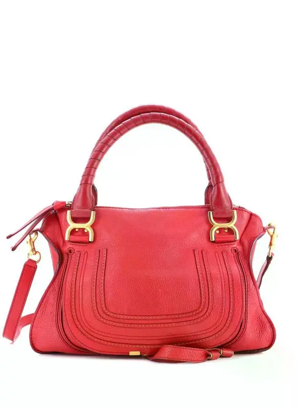 Chloé Marcie Leather Medium Satchel - Red