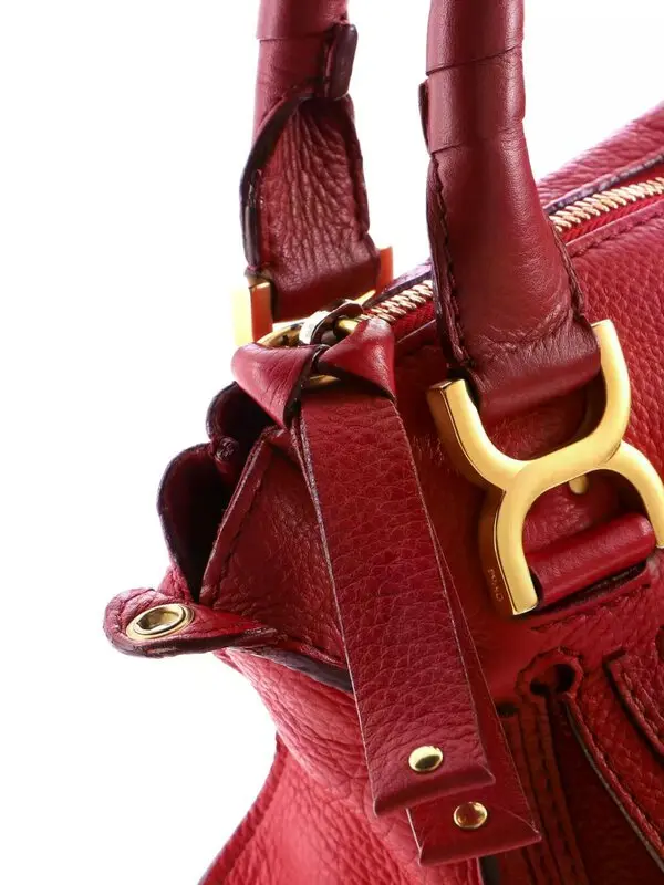 Chloé Marcie Leather Medium Satchel - Red
