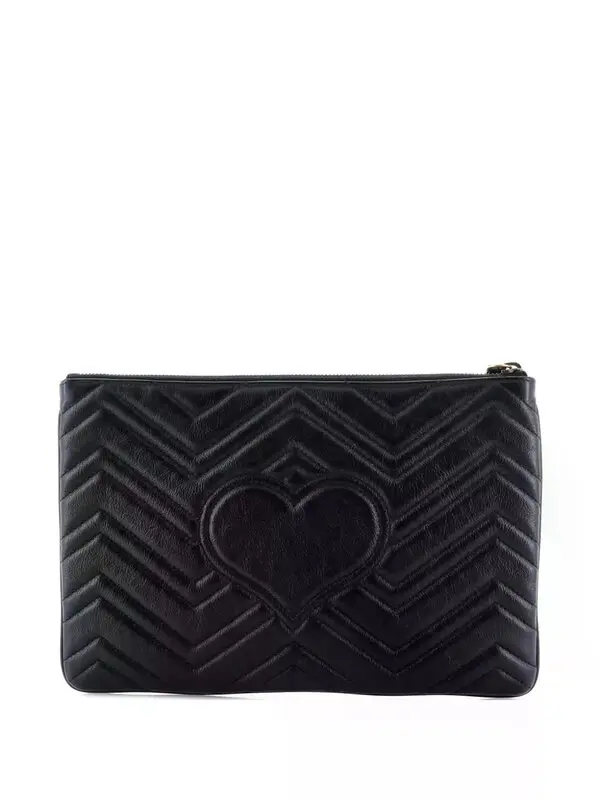 Gucci Gg Marmont Matelasse Leather Clutch Bag