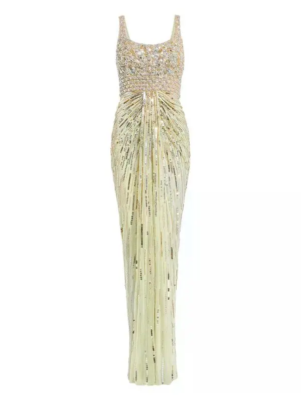 Jenny Packham Elixir Sequin-embellished Maxi Dress - Green