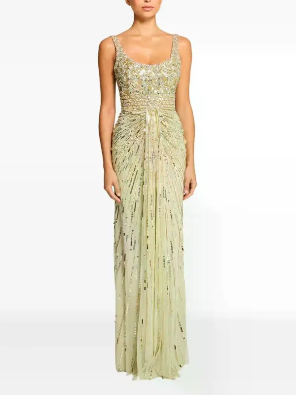 Jenny Packham Elixir Sequin-embellished Maxi Dress - Green