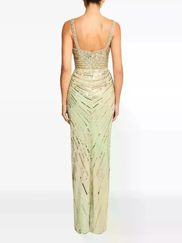 Jenny Packham Elixir Sequin-embellished Maxi Dress - Green