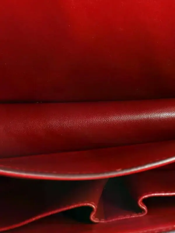 Celine Classic Box Smooth Leather Medium Bag - Red