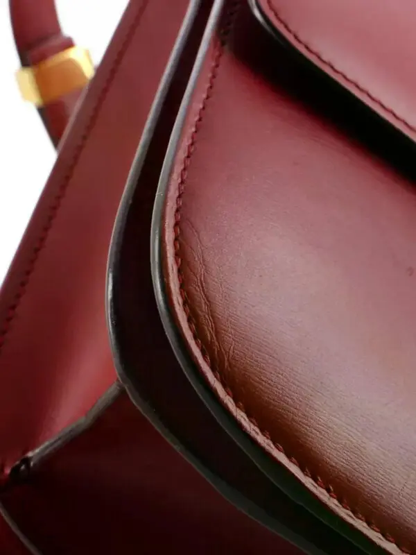Celine Classic Box Smooth Leather Medium Bag - Red