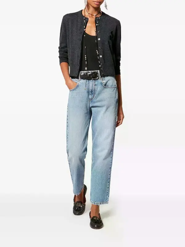 MARANT ETOILE Lona Appliqué-detail Cardigan - Grey
