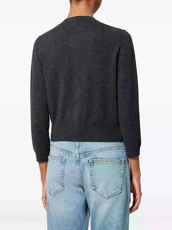 MARANT ETOILE Lona Appliqué-detail Cardigan - Grey