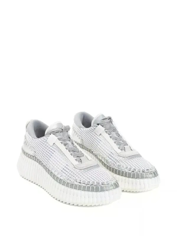 Chloé Nama Platform Sneakers - Grey