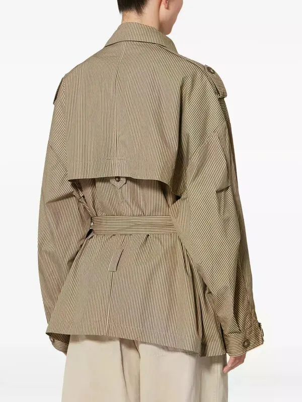 MARANT ETOILE Claya Striped-pattern Jacket - Neutrals