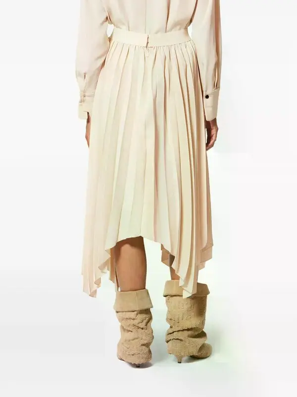 Isabel Marant Étoile Long Pleated Crepe Skirt - Neutrals