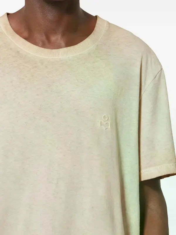 MARANT Honore Logo-embroidered T-shirt - Neutrals