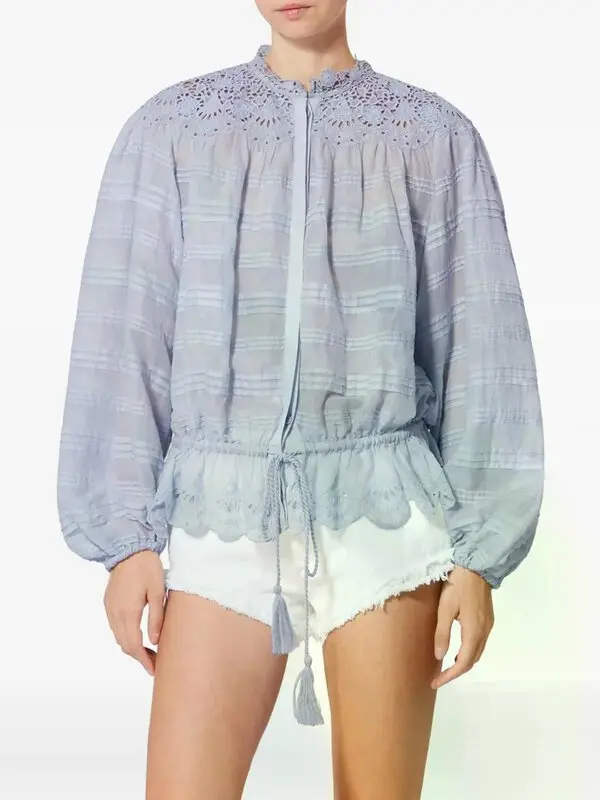MARANT ETOILE Polly Embroidery Blouse - Blue